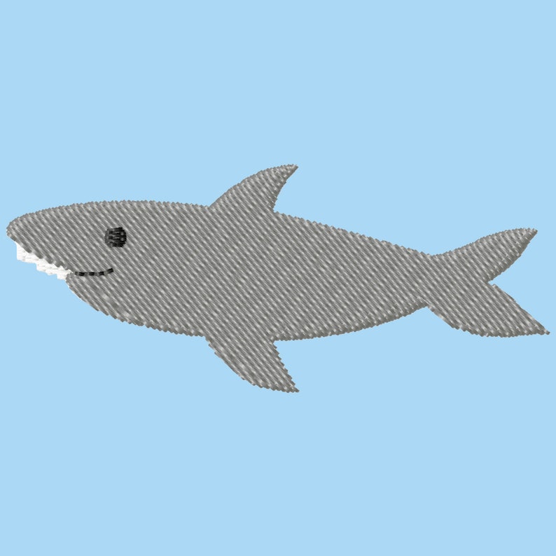 Shark Machine Embroidery Design File Hoop 4x4 - Etsy