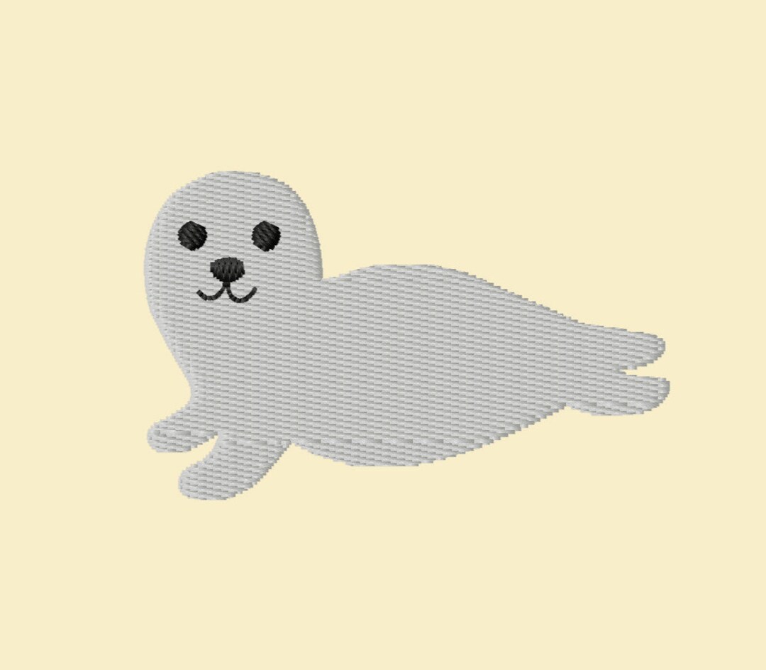 Cute Baby Seal Embroidery Design - 4x4 Hoop - Etsy