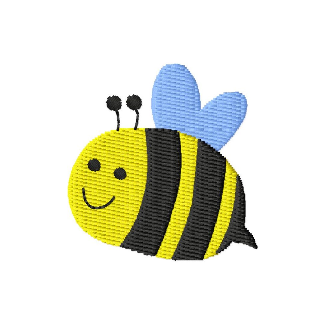 Little Bee Embroidery Design File Fill Stitch 4x4 - Etsy