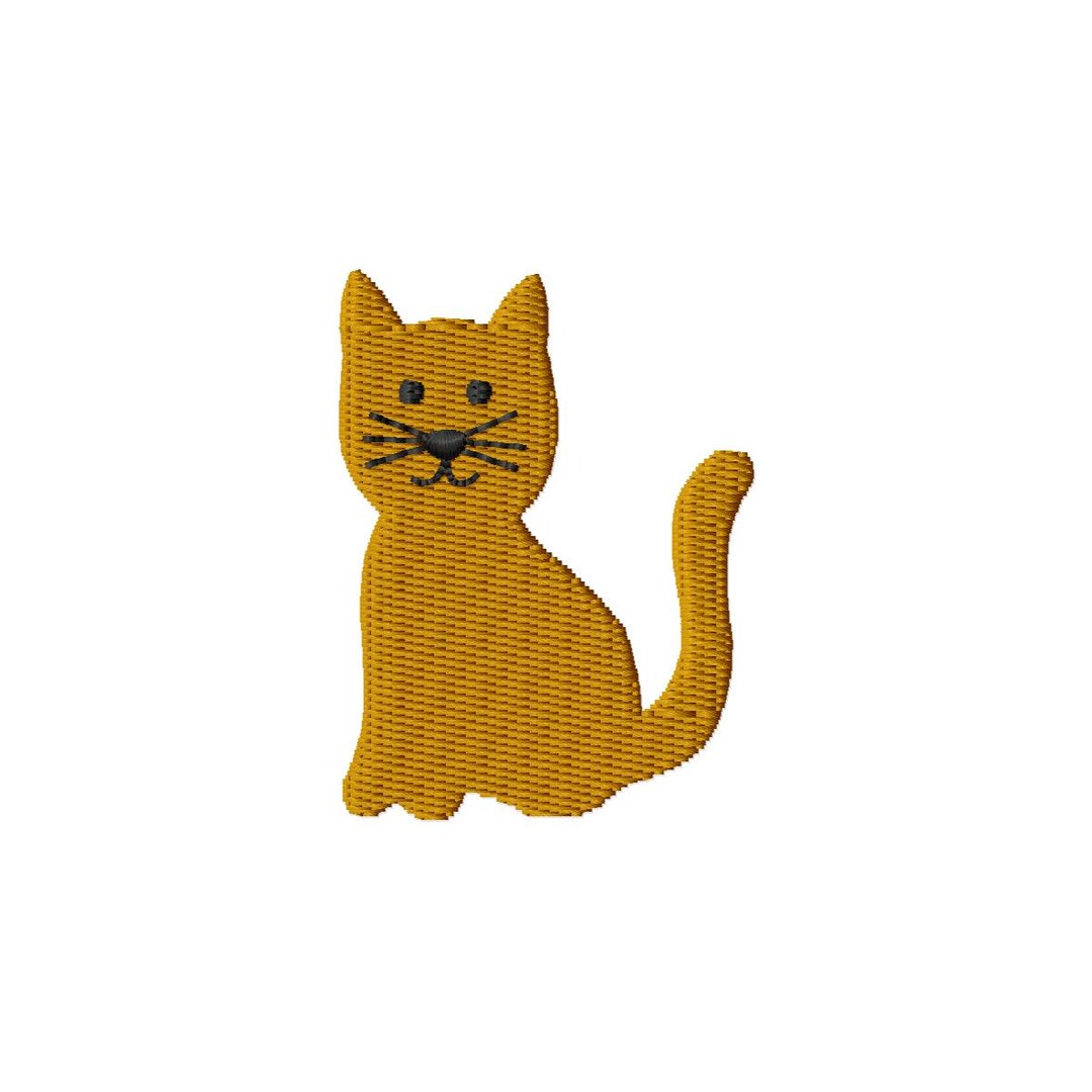 Cat Machine Embroidery Design Sitting Download Hoop 4x4 - Etsy