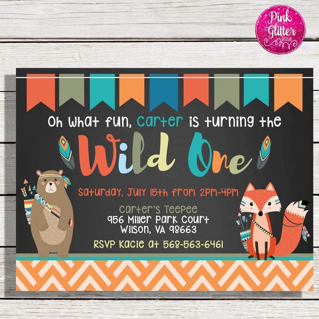 Wild One Birthday Invitation Wild One Birthday Wild One - Etsy