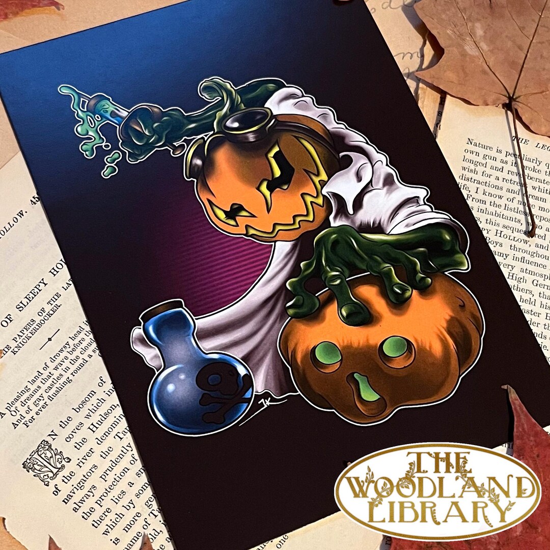 Mad Scientist Scarecrow Art Print: Spooky Halloween Doctor Gift - Etsy