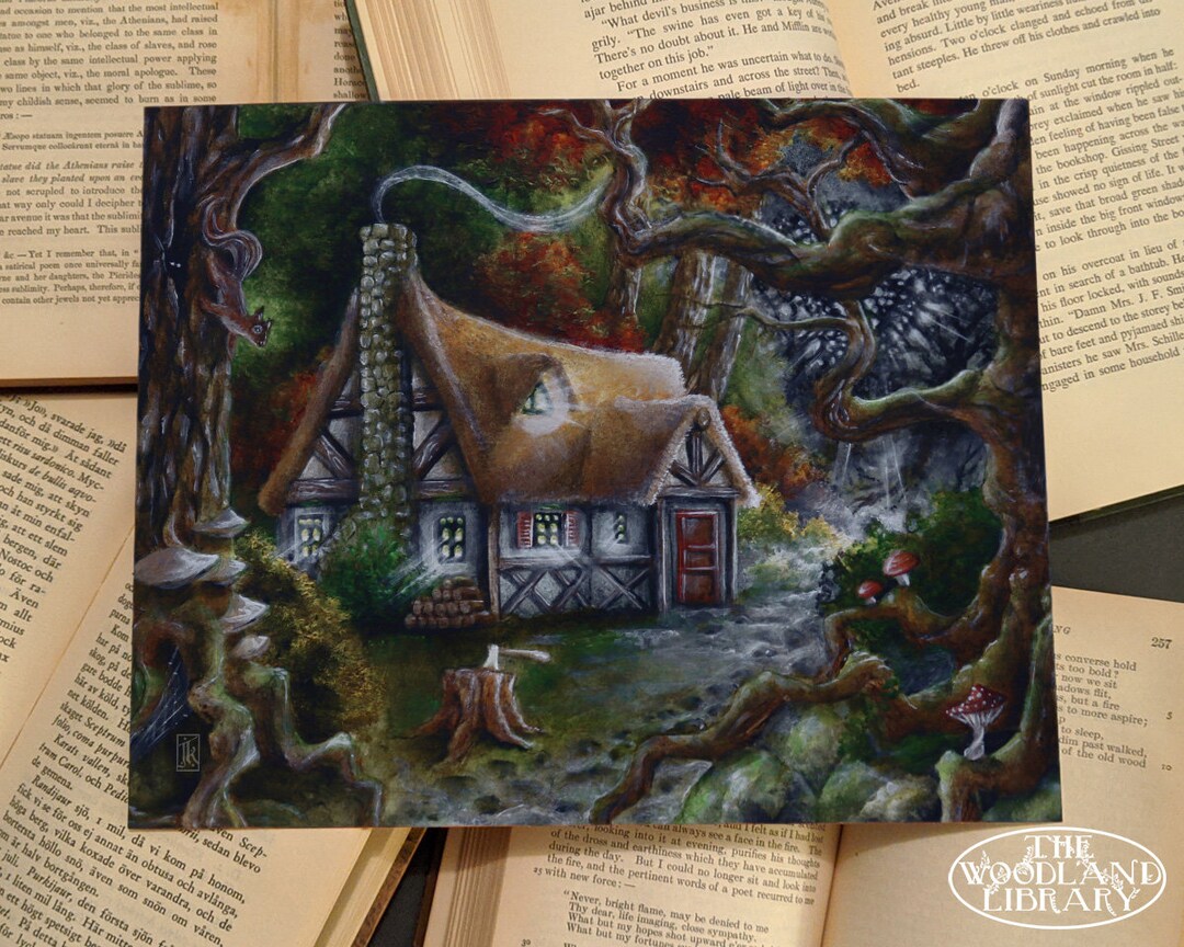Cottagecore Wall Art Print Enchanted Forest Art Goblin Core Cottage ...