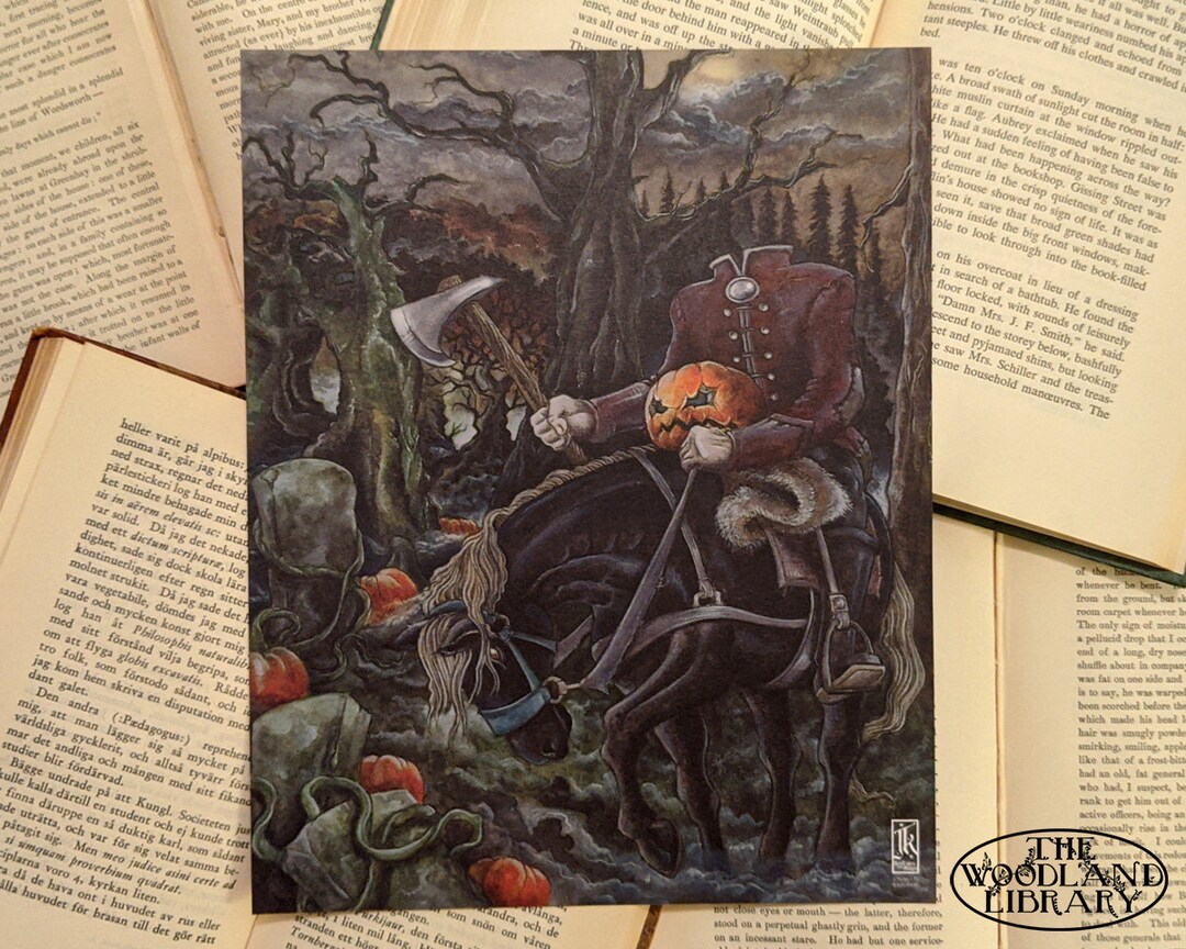 Sleepy Hollow Print Headless Horseman Wall Art Sleepy Hollow Art ...