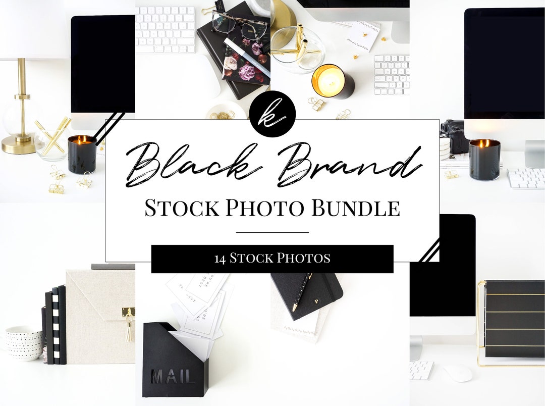 Office Stock Photo Bundle Black Brand 14 Photos Mockup - Etsy