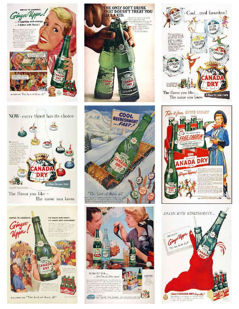 VINTAGE CANADA DRY Ads Magnets, 9 - Glossy - Etsy