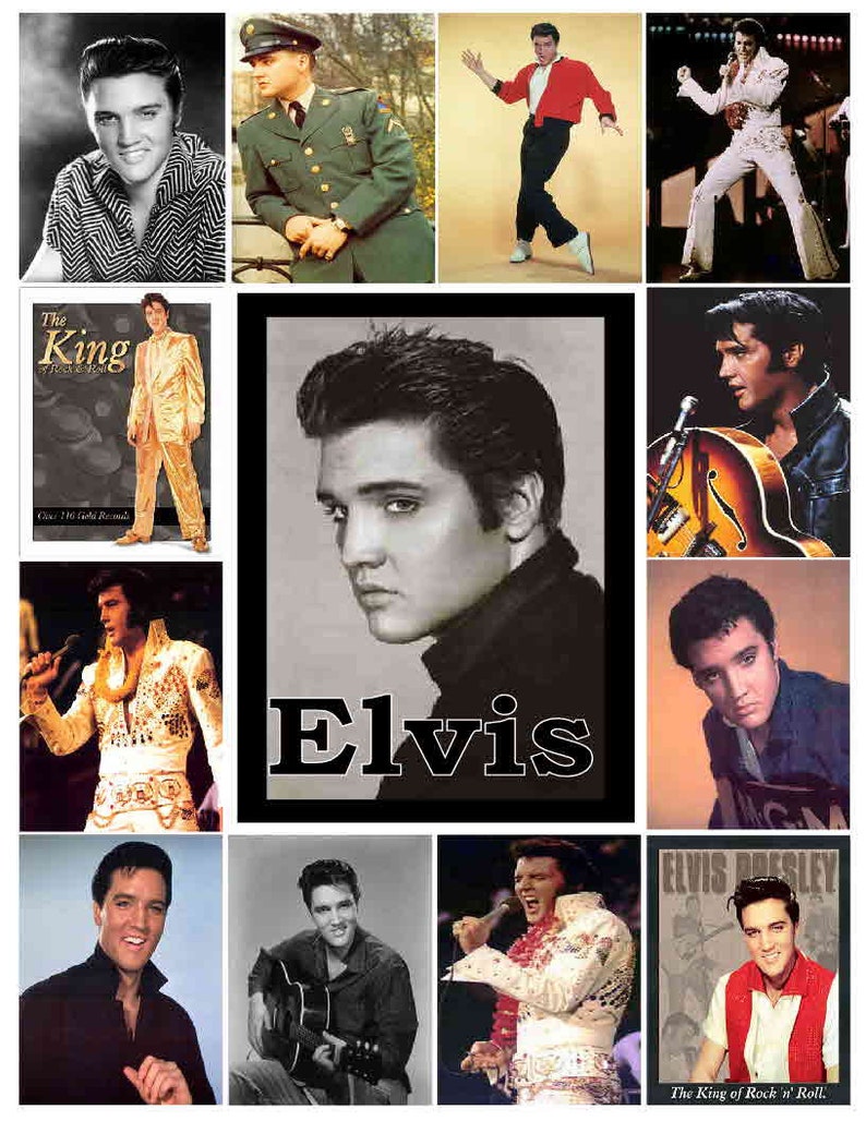 ELVIS PRESLEY set 1 of 5 Magnets 13 Glossy - Etsy