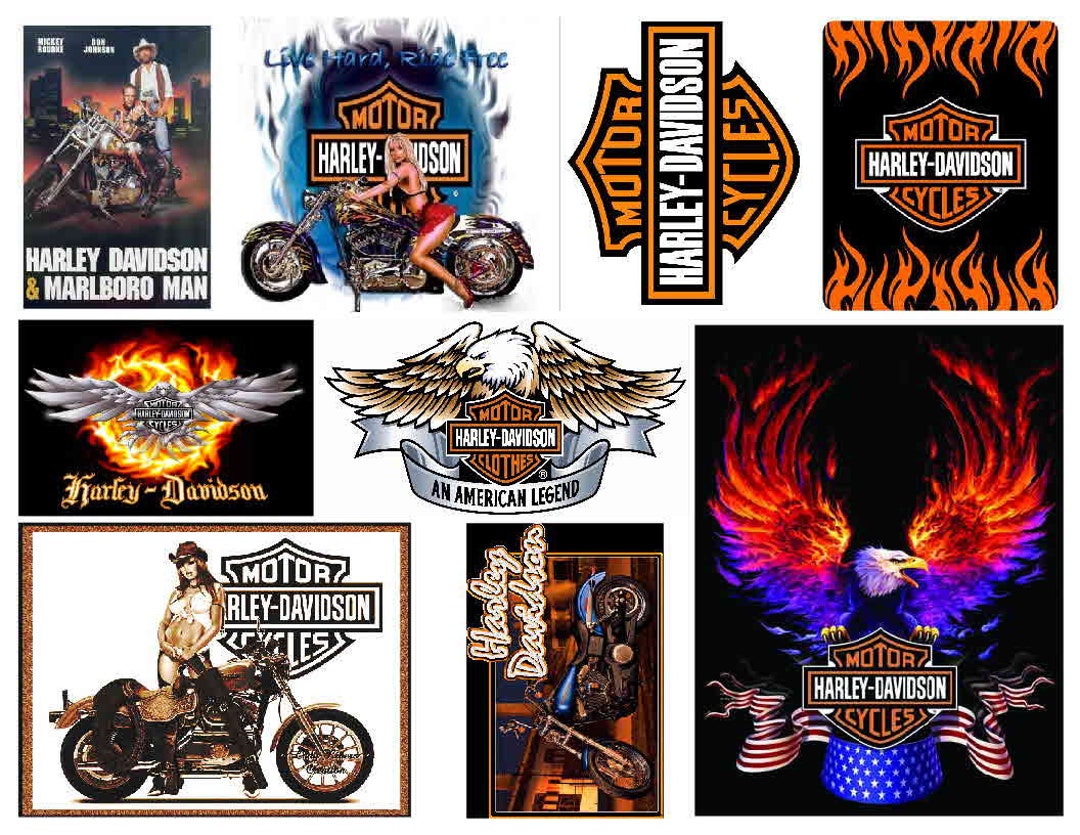 Harley Davidson, 9 PHOTO FRIDGE MAGNETS Glossy - Etsy