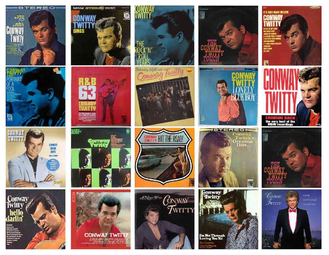 CONWAY TWITTY Album Covers Magnets 20 - Glossy - Etsy