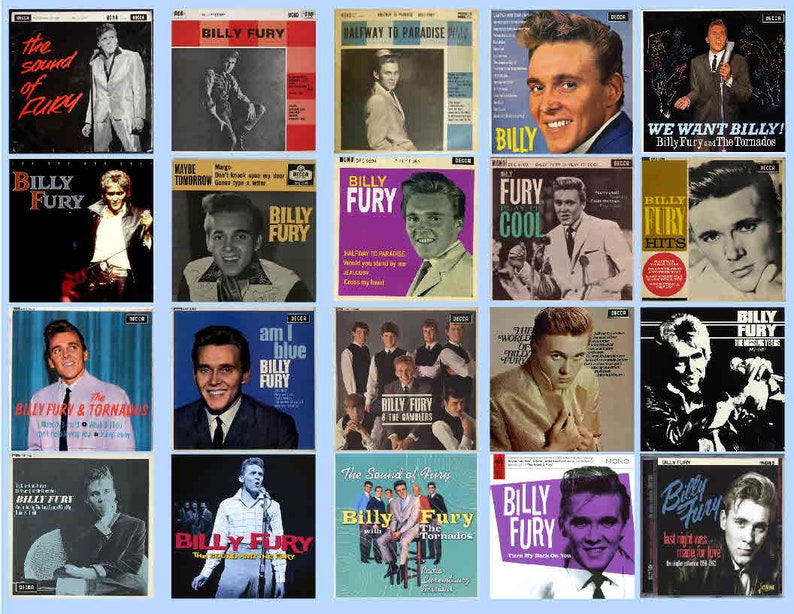 BILLY FURY ALBUM Covers 20 - Glossy - Etsy