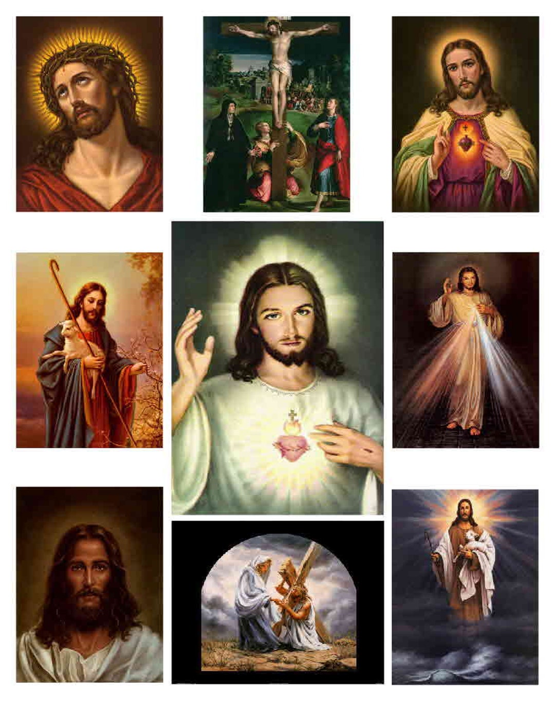 JESUS Set 2 of 3, 9 MAGNETS - Glossy - Etsy