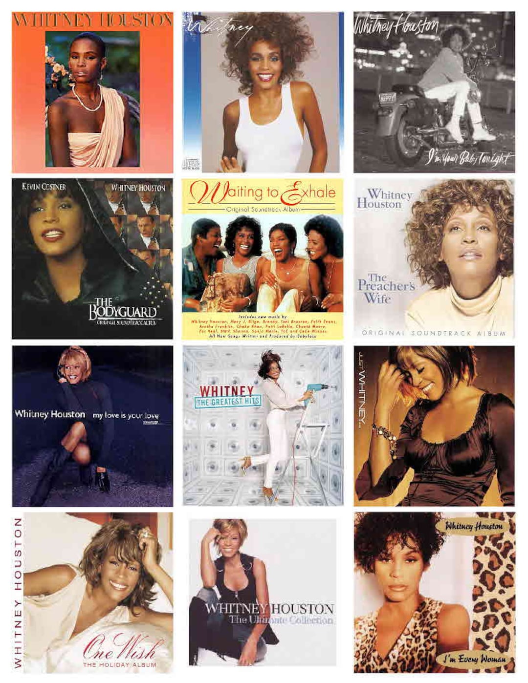 WHITNEY HOUSTON ALBUM Magnets, 12 - Glossy - Etsy