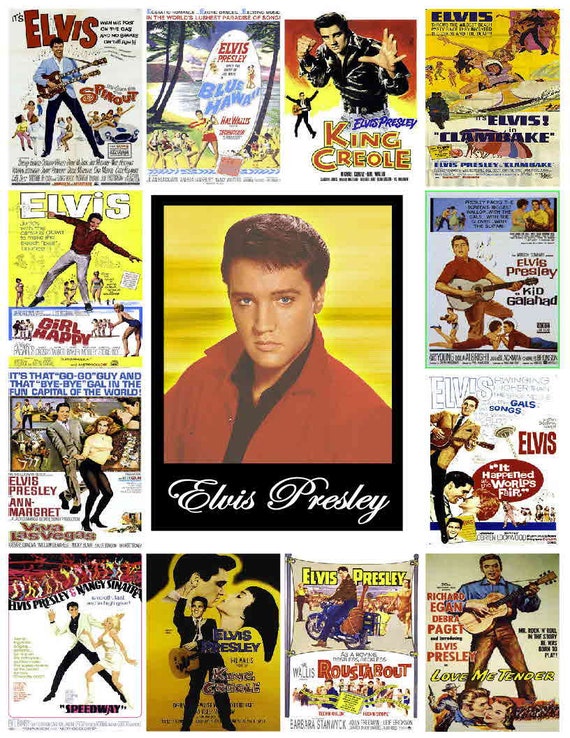 ELVIS PRESLEY set 4 of 5 Magnets 13 Glossy - Etsy