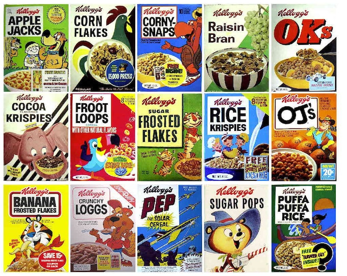 KELLOGGS CEREAL 3 - Etsy