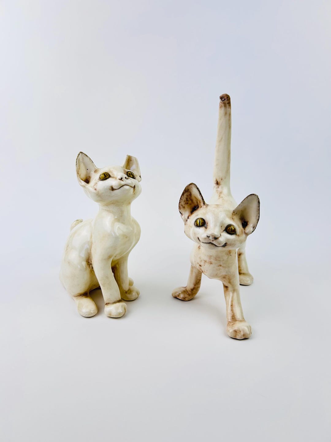 Siamese Cats Figurines by Anthony Freeman Mcfarlin California USA ~ Mid ...