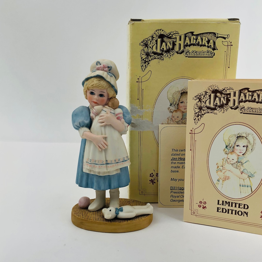 Vintage Jan Hagara Bisque Porcelain Figurine "amy" ~ Victorian Style ...