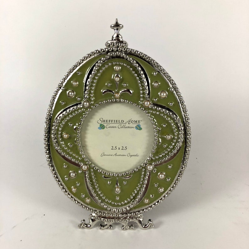 Egg Photo Frame Sheffield Home Photo Frame Enameled Metal - Etsy