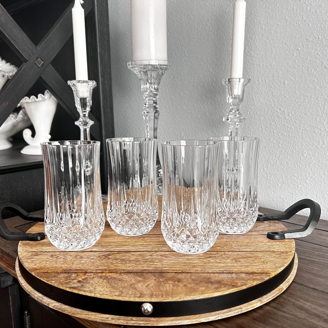 Crystal Water Ice Tea Lemonade Glasses Set of 4 by Cristal D'arques ...