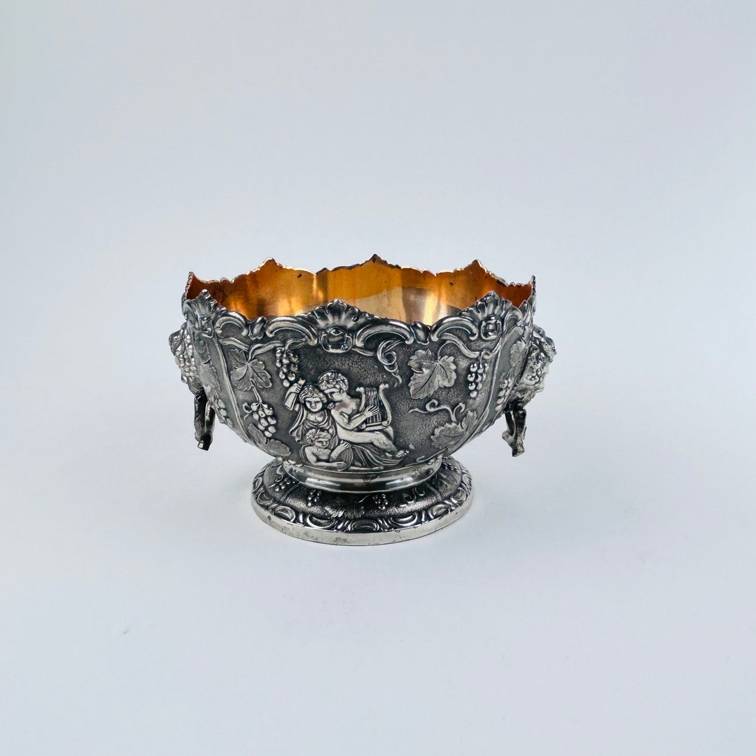 Vintage Corbell Silver Company Silver Plate Cherub Cupid Greek Grapes ...