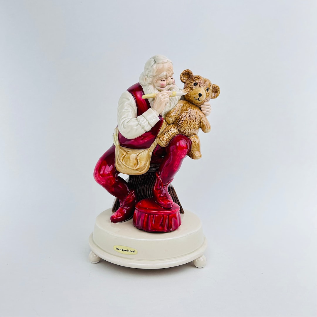 Vintage Santa Music Box by Otagiri Christmas Porcelain Music Box Retro ...