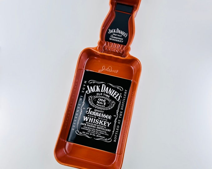 Vintage Jack Daniels Tennessee Whiskey Bottle Shaped Serving Platter ...