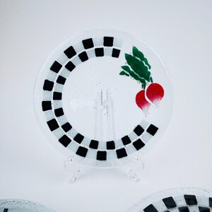 Vintage Peggy Karr Checkerboard Plates ~ Vegetable Dinner Bread Salad ...