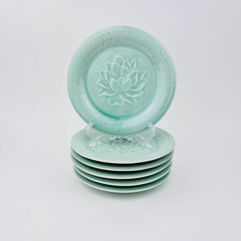 Asian Lotus Plate - Etsy