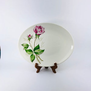 Vintage Tea Rose China by Edwin Knowles Large Oval Serving Platter ...
