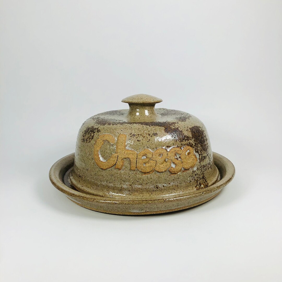 Cheese Lovers' Delight: Vintage Stoneware Ceramic Covered Cheese Dish ...