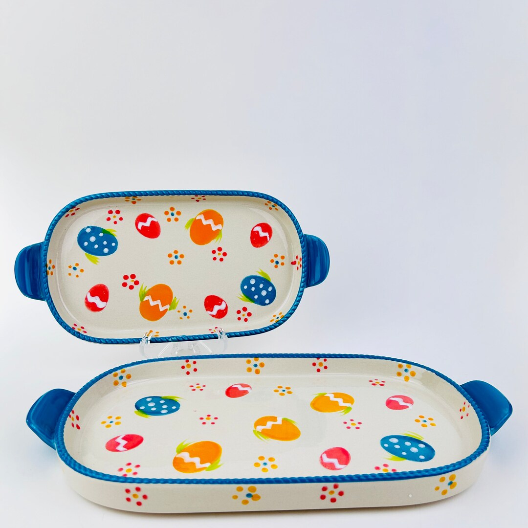 Temptations Old World Easter Egg Hunt Serving Trays ~ Cheese & Cracker ...