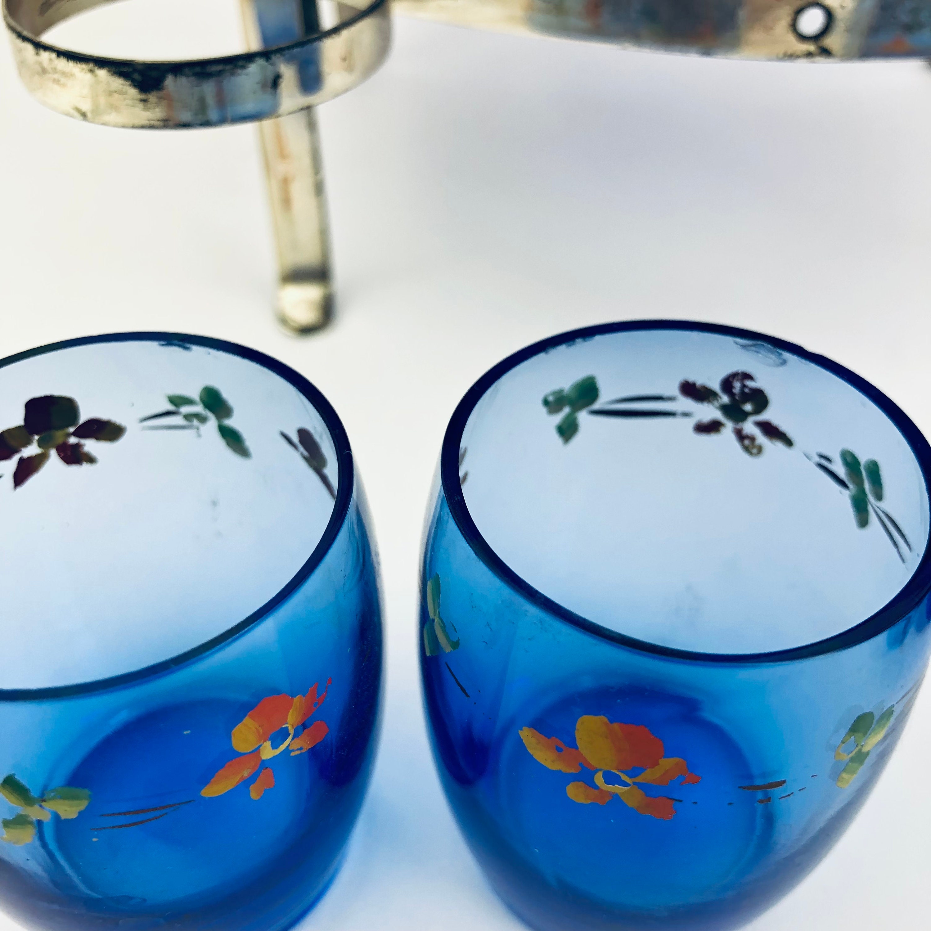 Antique Cobalt Blue Glass Barrel Wine Whiskey Bourbon Scotch - Etsy