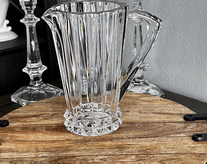 Rosenthal Sweden Crystal Pitcher: Large Faceted Vintage Jug - Etsy