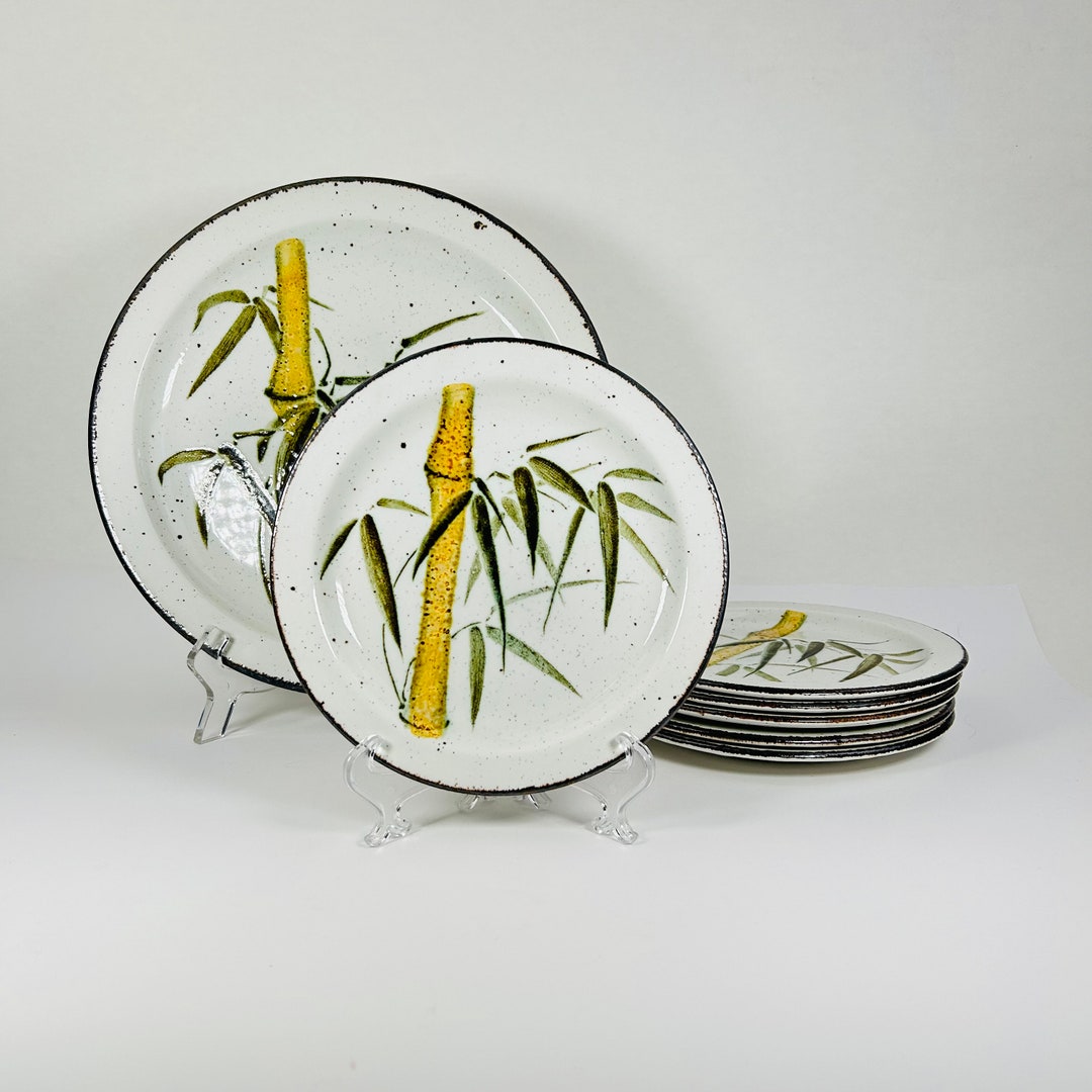 Vintage Midwinter Stonehenge Stoneware Ceramic Green Bamboo Bread ...