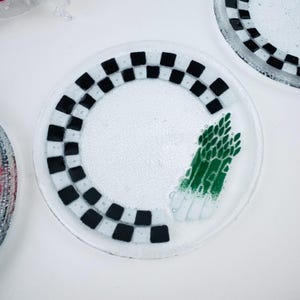 Vintage Peggy Karr Checkerboard Plates ~ Vegetable Dinner Bread Salad ...