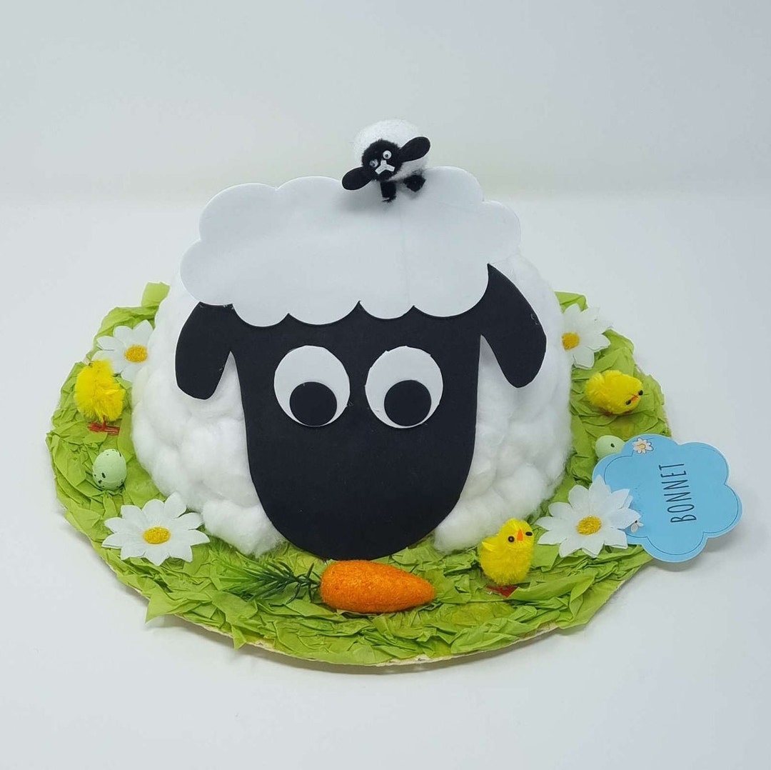 DIY Make Your Own Fluffy Sheep Easter Bonnet Easter Egg Hunt Parade ...