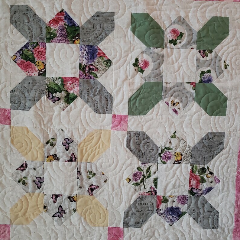 Pastel Prairie Flower Quilt - Etsy