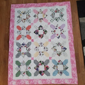 Pastel Prairie Flower Quilt - Etsy