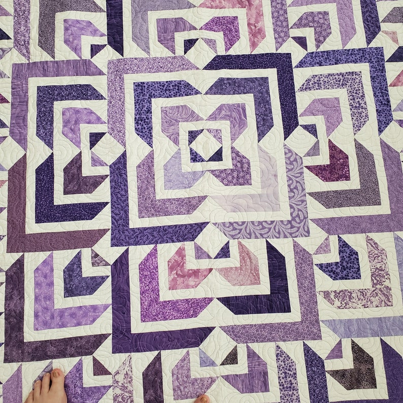 Purple North Star Quilt - Etsy