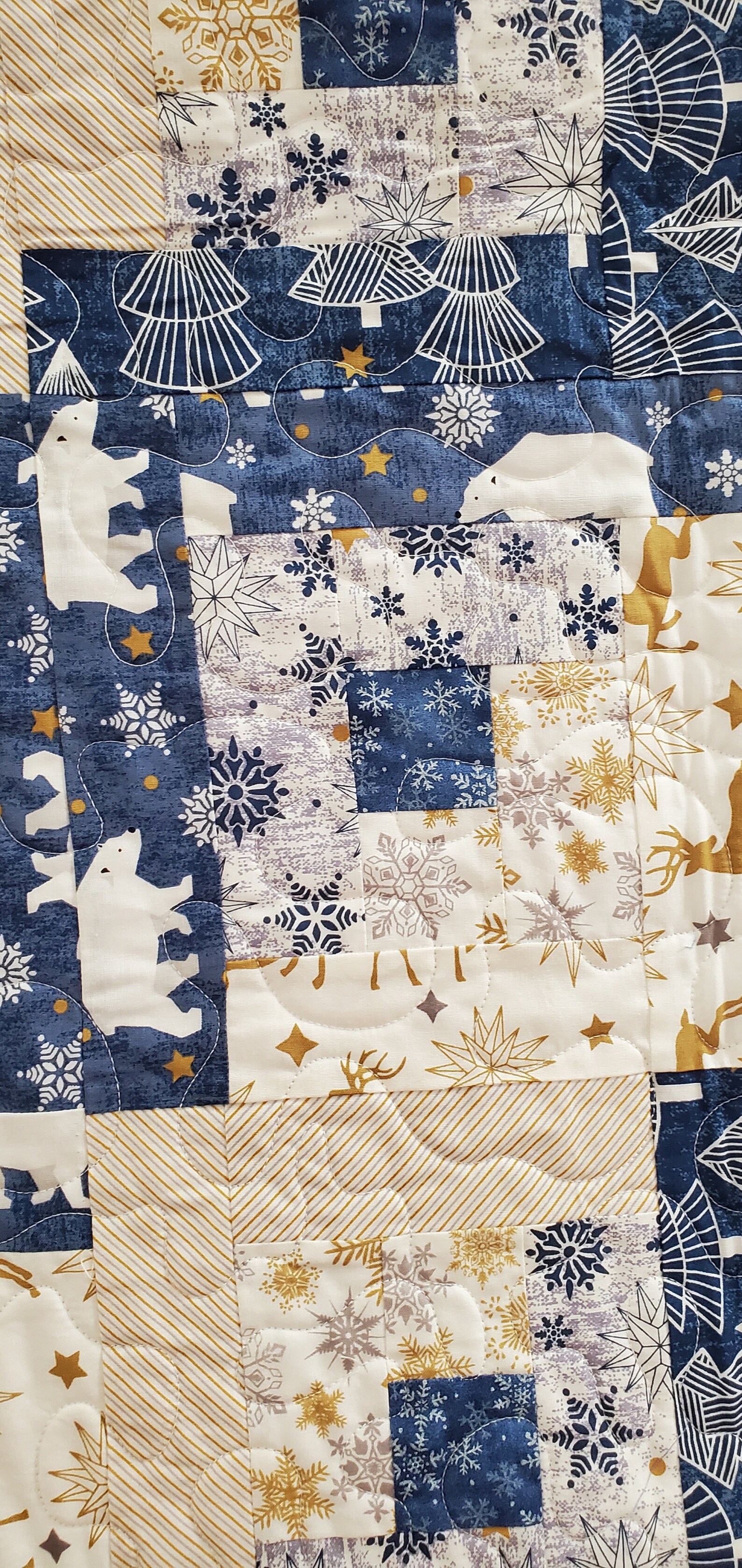 Blue Log Cabin Quilt - Etsy