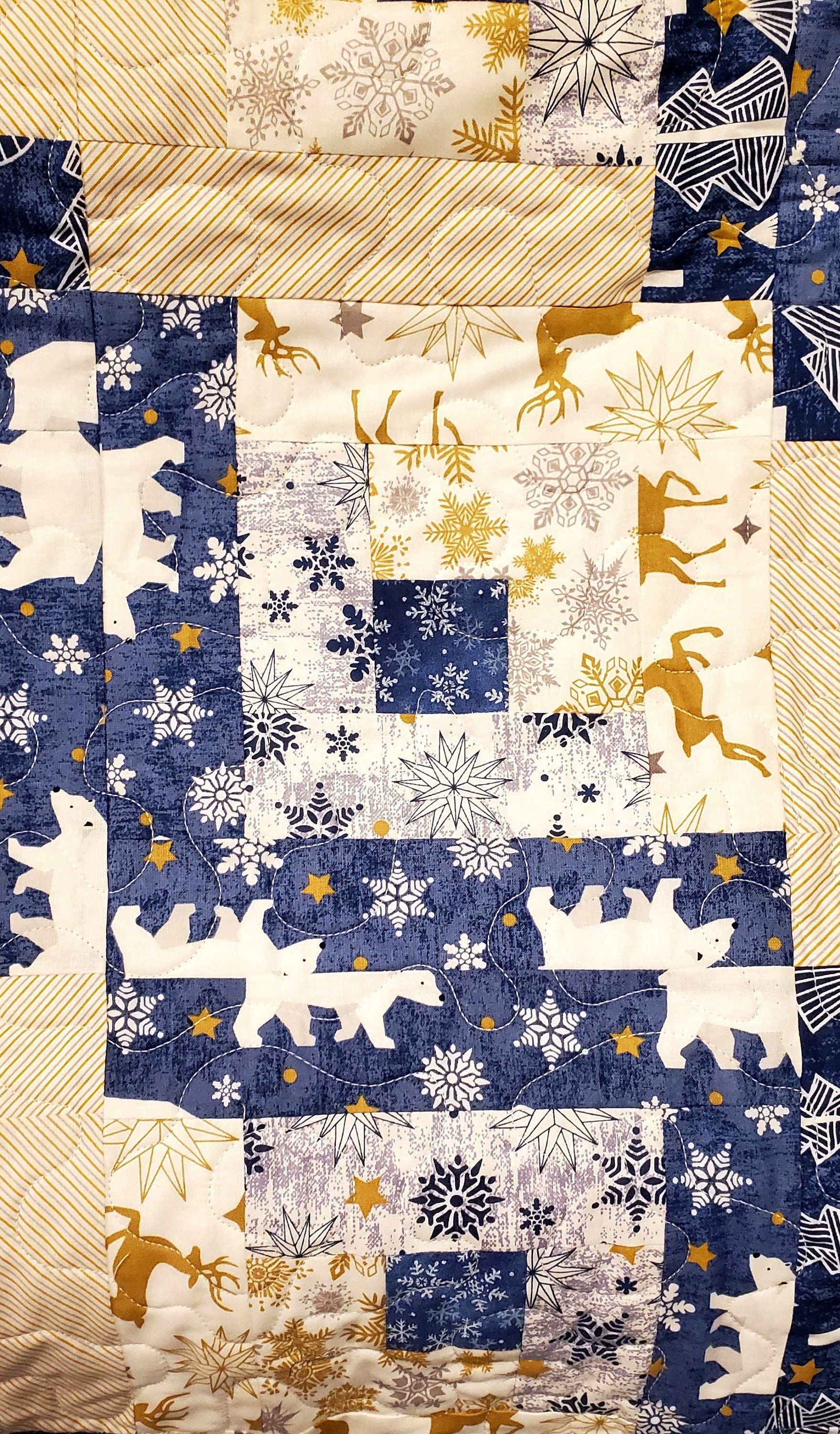 Blue Log Cabin Quilt - Etsy