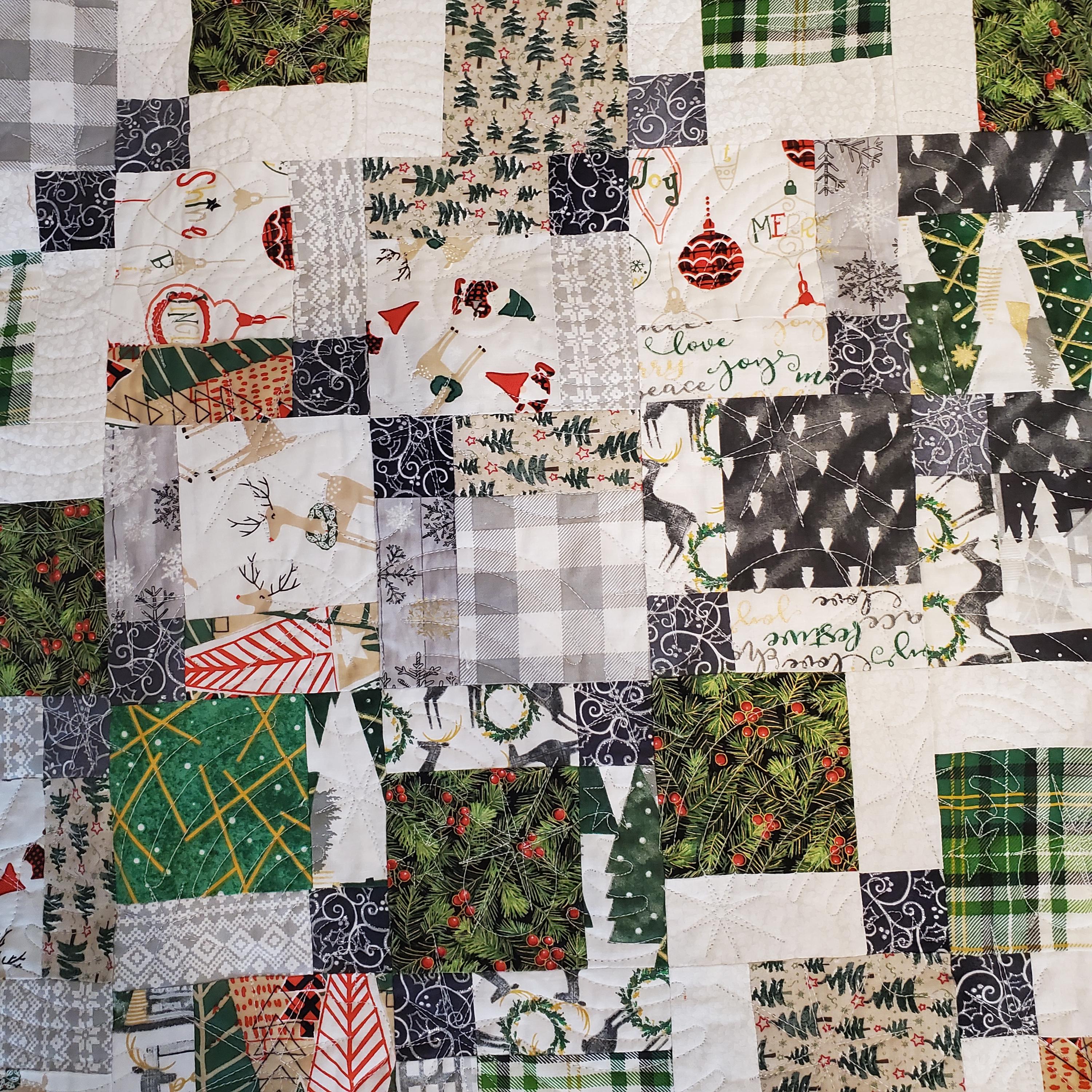 Disappearing Nine Patch Christmas Quilt - Etsy