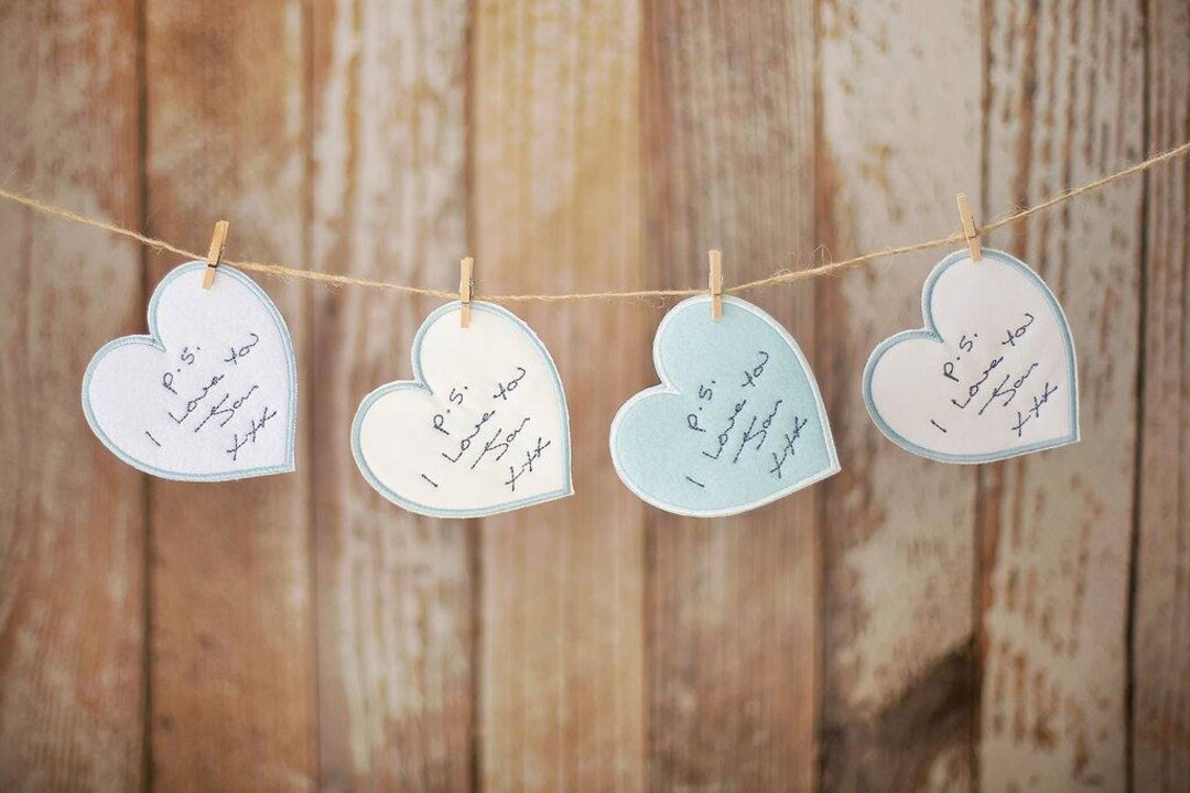 Embroidered Handwritten Message Patch Badge Wedding Dress Patch Memory ...