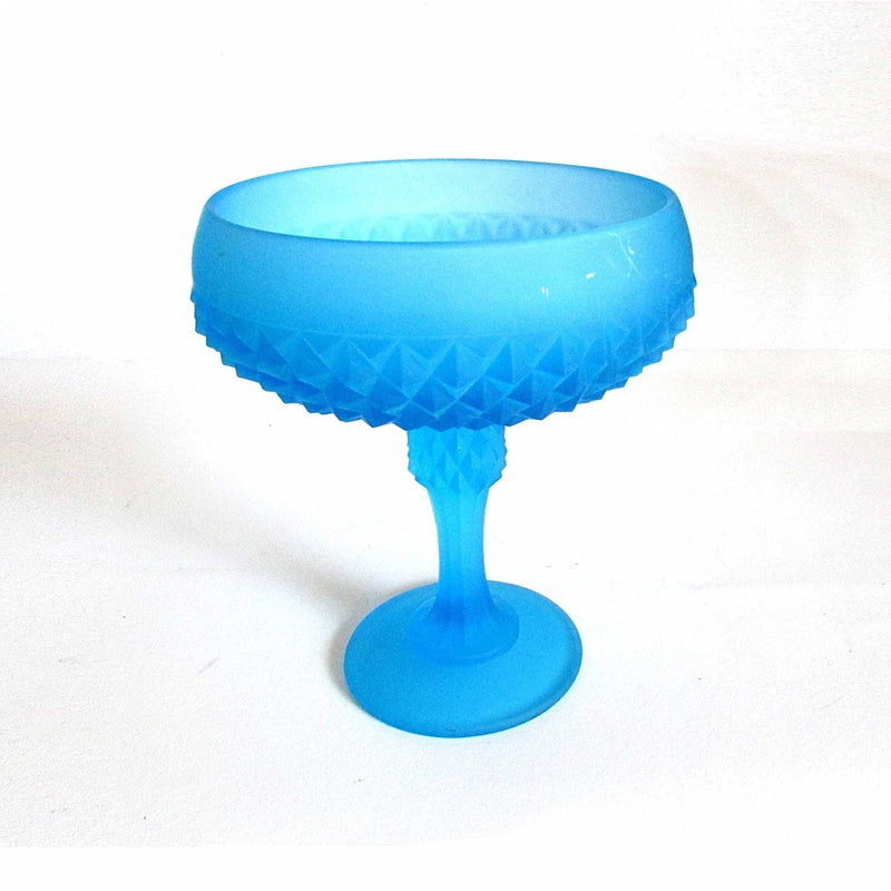 Blue Glass Compote - Etsy