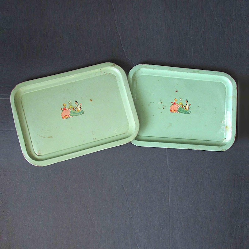 Vintage Metal Tray - Etsy