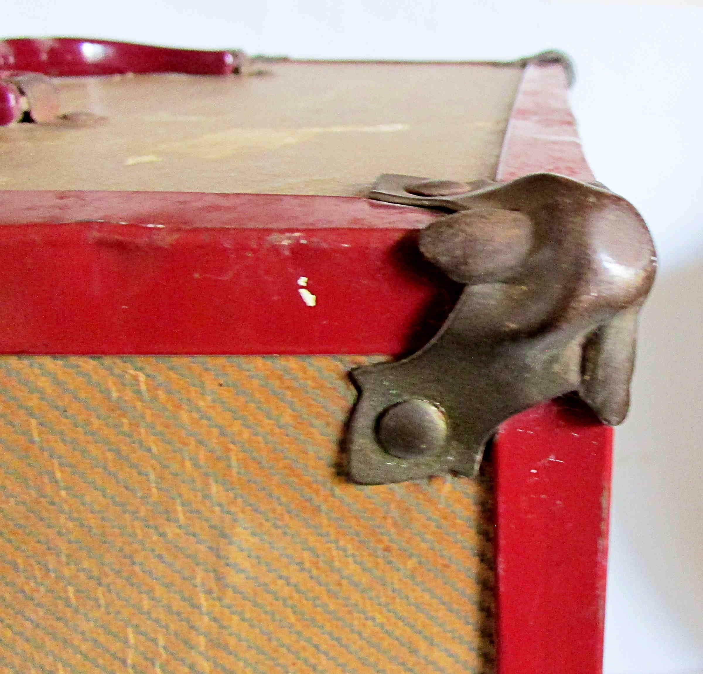 1940s Doll Trunk Steamer, Travel Wardrobe Case, Litho Papered Wood ...