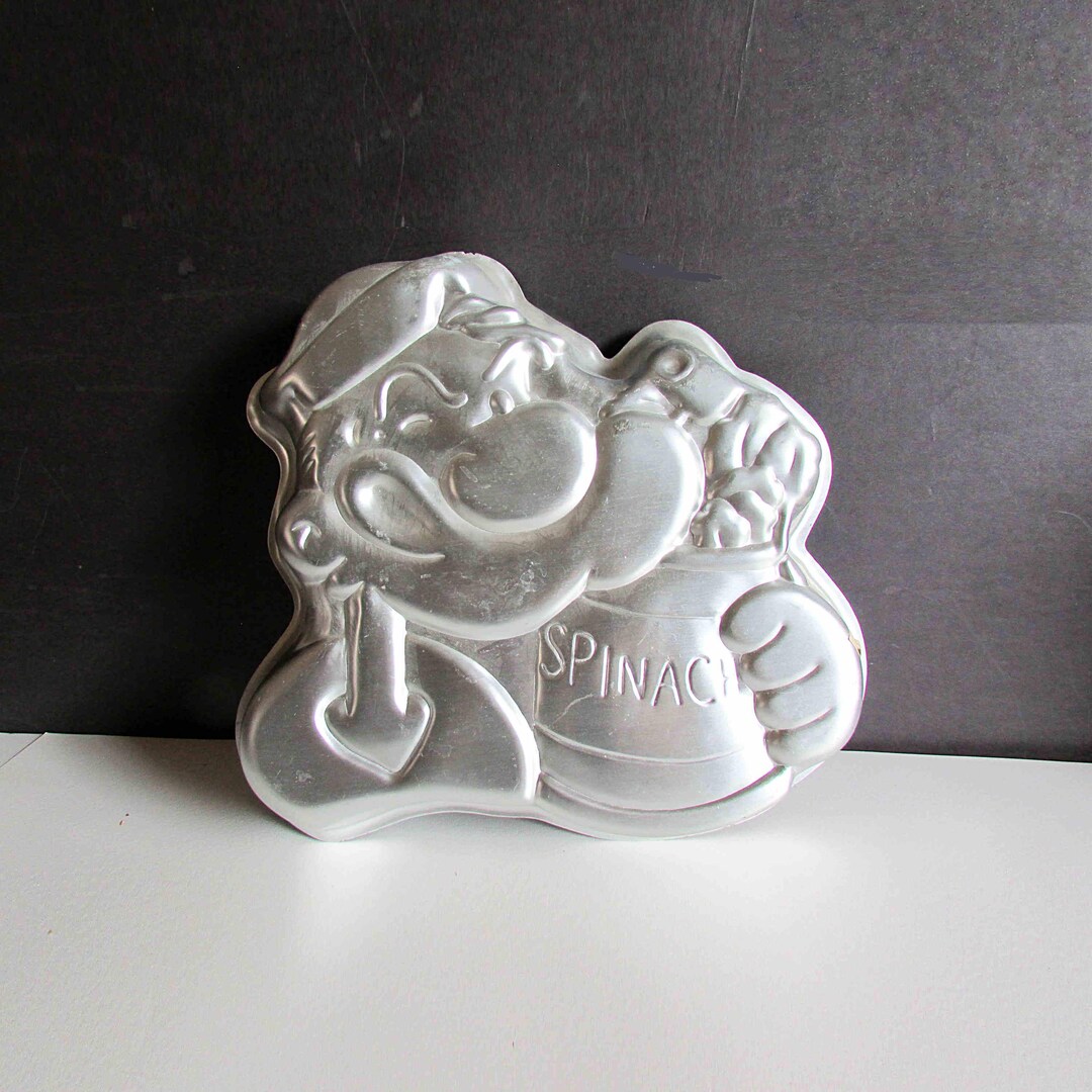 Wilton, Popeye the Sailor Man, 1980 Aluminum Cake Pan 502-1719 12.5 X 2 ...