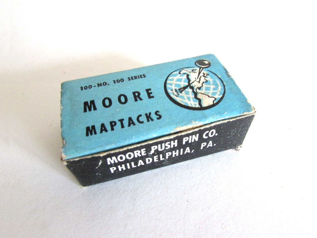 Vintage Moore Maptacks, Red 102, Moore Push Pin Co Philadelphia, PA 2 X ...