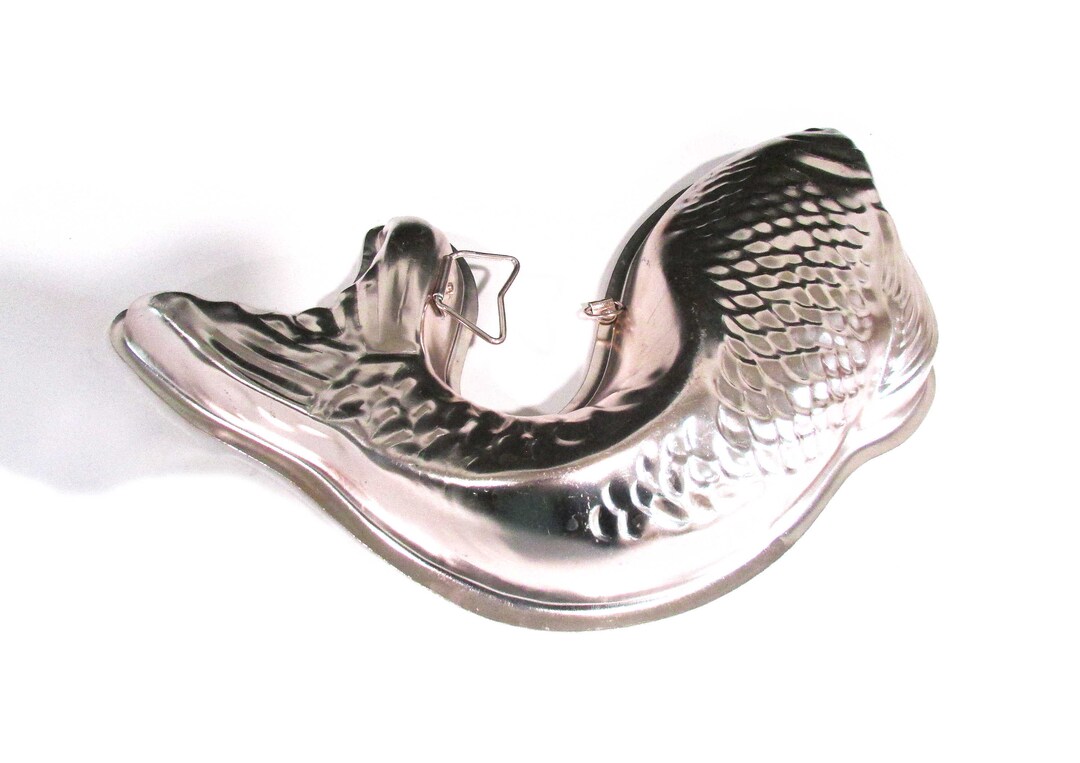 Vintage Jumping Fish Pink Copper Tone Mold Wall Hanging Rustic Kitchen ...