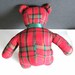 Handmade Classic 12 Inch Teddy Bear Plush Toy Plaid With Gold Threads ...