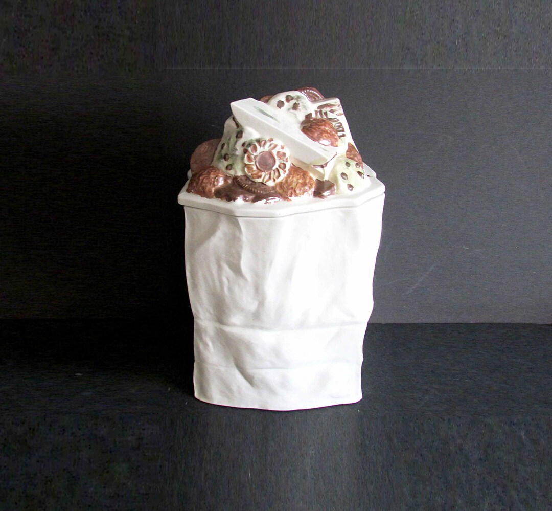 1970s Vintage Ceramic Bag of Bakery Delites Cookie Jar or Canister ...